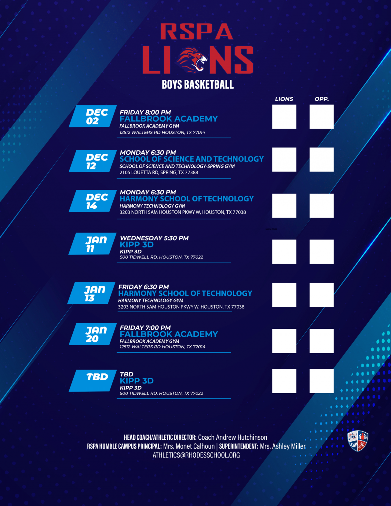 Athletics | Rhodes School for the Performing Arts