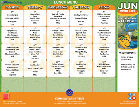 Child Nutrition | Rhodes School for the Performing Arts